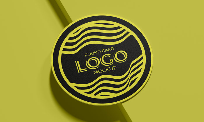 Free Round Card Logo Mockup | Dribbble Graphics