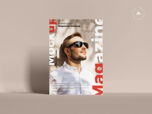 Free Standing Up Magazine Mockup | Dribbble Graphics