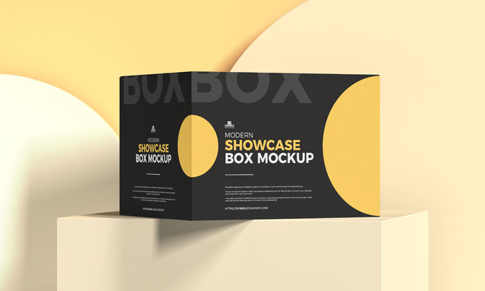 Free Modern Showcase Box Mockup | Dribbble Graphics