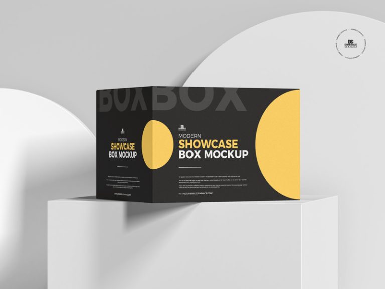 Free Modern Showcase Box Mockup | Dribbble Graphics