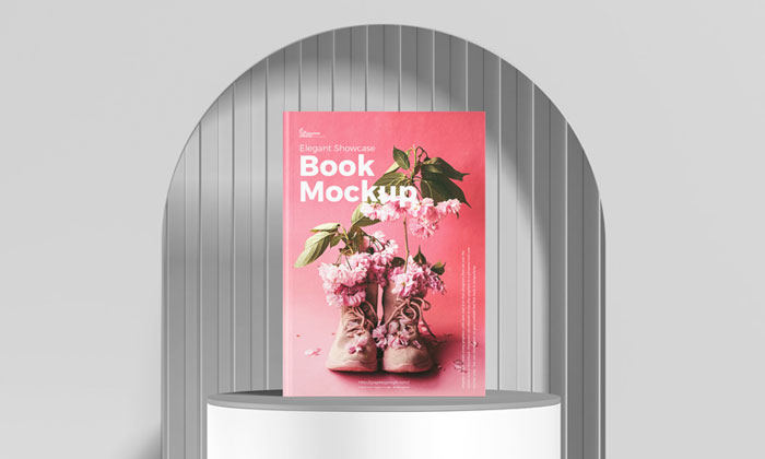 Free Premium Showcase Book Mockup | Dribbble Graphics