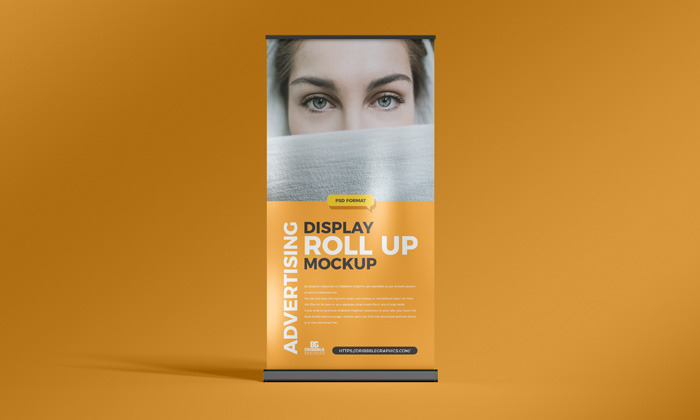 Free Advertising Display Roll Up Mockup | Dribbble Graphics