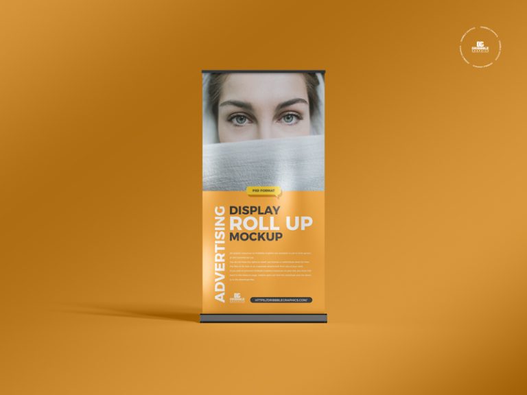 Free Advertising Display Roll Up Mockup | Dribbble Graphics