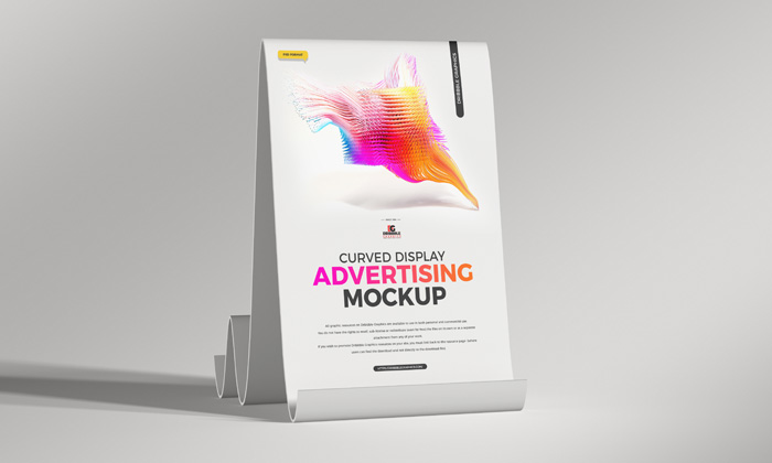 Free Curved Display Advertising Mockup | Dribbble Graphics
