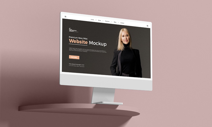 Free Elegant iMac Website Mockup | Dribbble Graphics