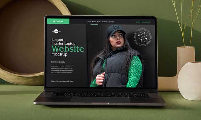 Free Laptop Website Mockup | Dribbble Graphics