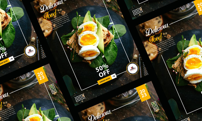 Free A4 Healthy Food Promotion Template | Dribbble Graphics