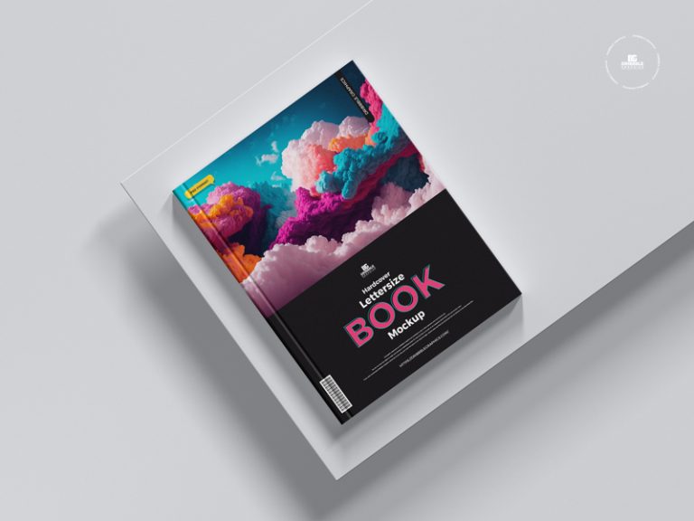 Free Hardcover Letter Size Book Mockup | Dribbble Graphics