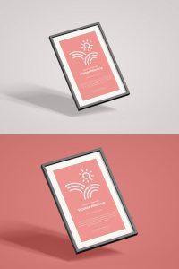 Free Floating Poster Mockup | Dribbble Graphics