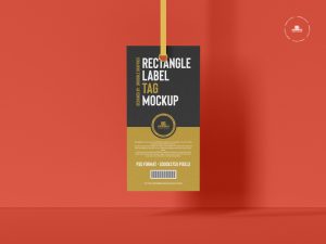 Free Rectangle Label Tag Mockup | Dribbble Graphics