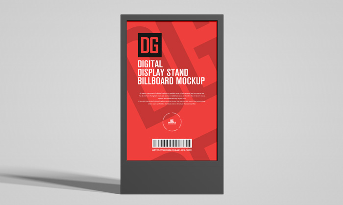 Free Digital Display Stand Billboard Mockup | Dribbble Graphics