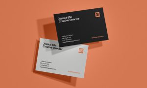 Free Premium Brand Identity Business Card Mockup | Dribbble Graphics