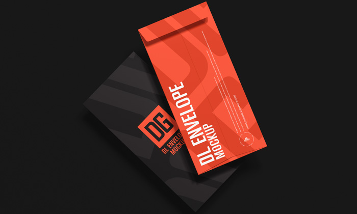 Free Floating Dl Envelope Mockup | Dribbble Graphics