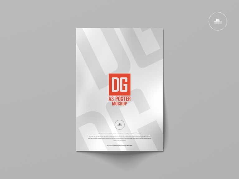 Free Advertising Top View A3 Poster Mockup | Dribbble Graphics