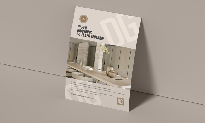 Free-Paper-Branding-A4-Flyer-Mockup-300 | Dribbble Graphics
