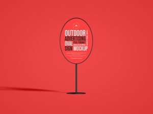 Free Outdoor Advertising Oval Sign Mockup | Dribbble Graphics