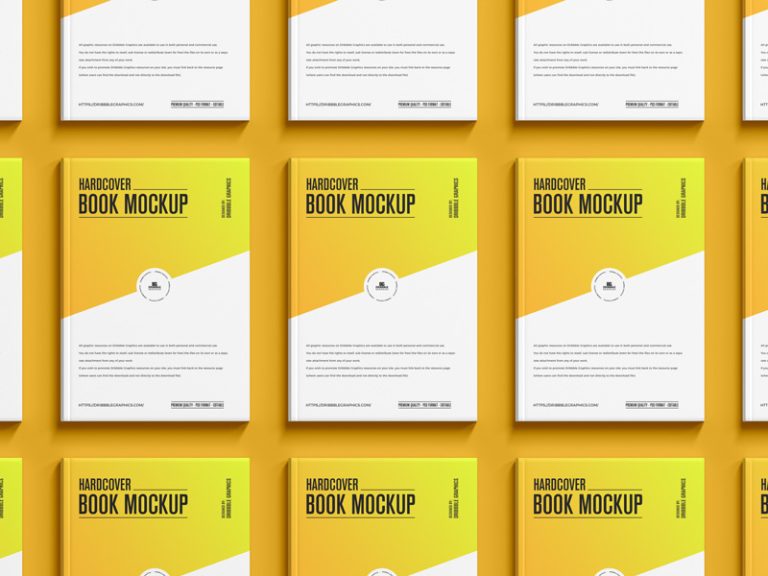 Free Grid Hardcover A4 Book Mockup | Dribbble Graphics