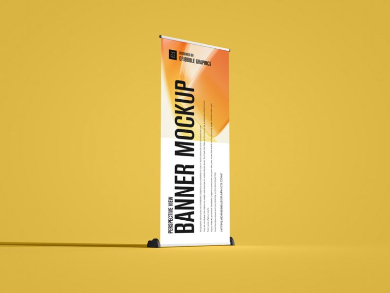 Free Perspective View Banner Mockup | Dribbble Graphics